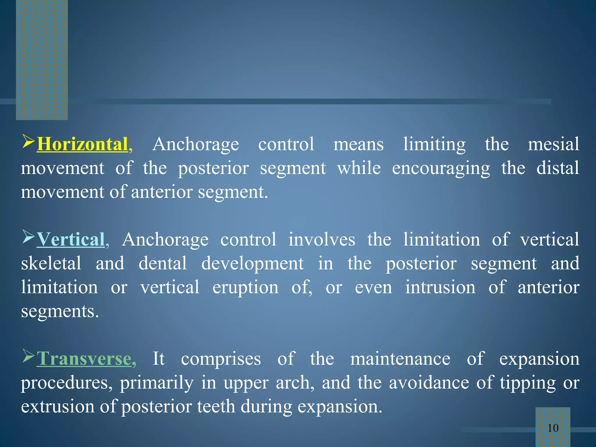 Anchorage in orthodontics ppt | PPT