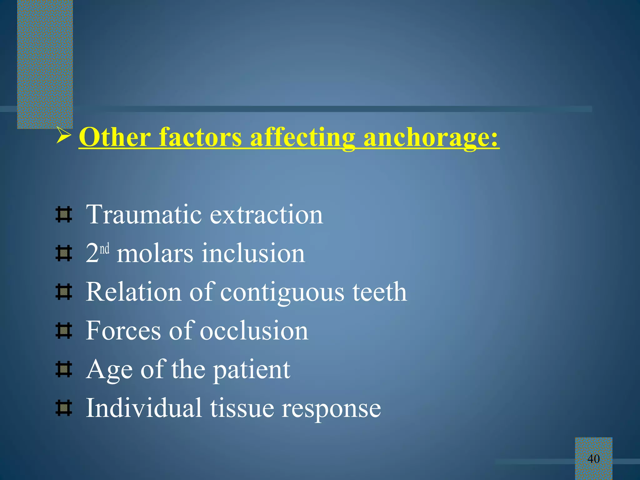 Anchorage in orthodontics ppt | PPT