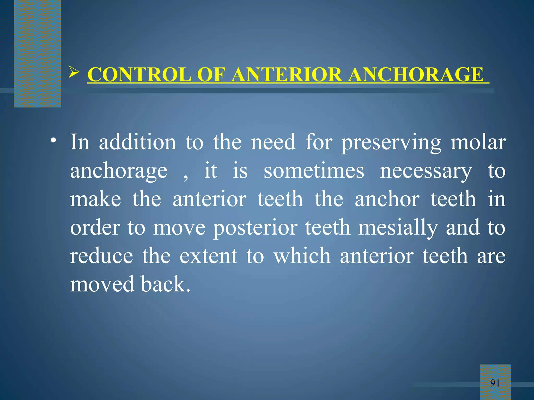 Anchorage in orthodontics ppt | PPT