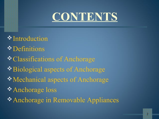Anchorage in orthodontics ppt | PPT | Dental Health | Diseases and Conditions