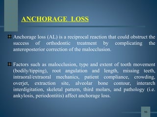 Anchorage in orthodontics ppt | PPT
