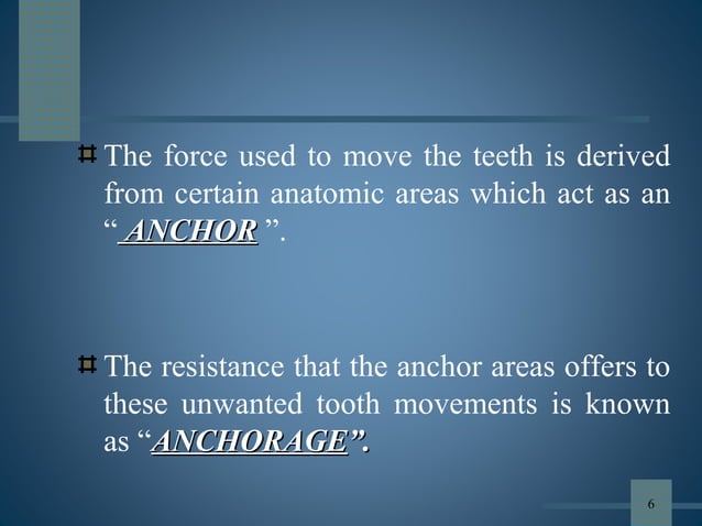 Anchorage in orthodontics ppt | PPT | Dental Health | Diseases and Conditions