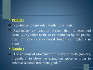 Anchorage in orthodontics ppt | PPT