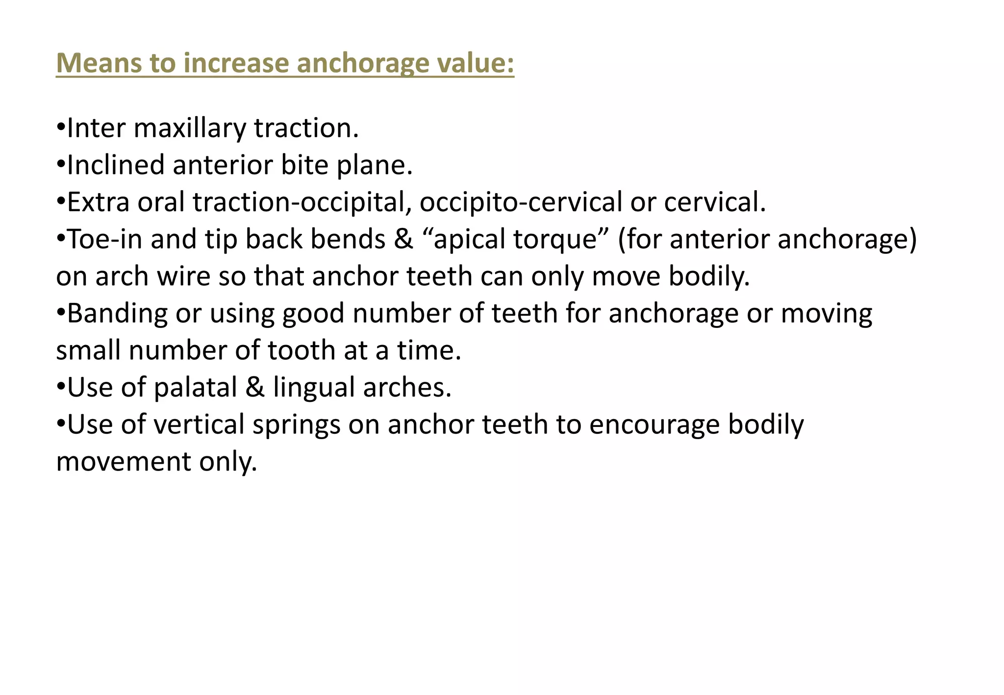 Anchorage & it’s variants | PPTX