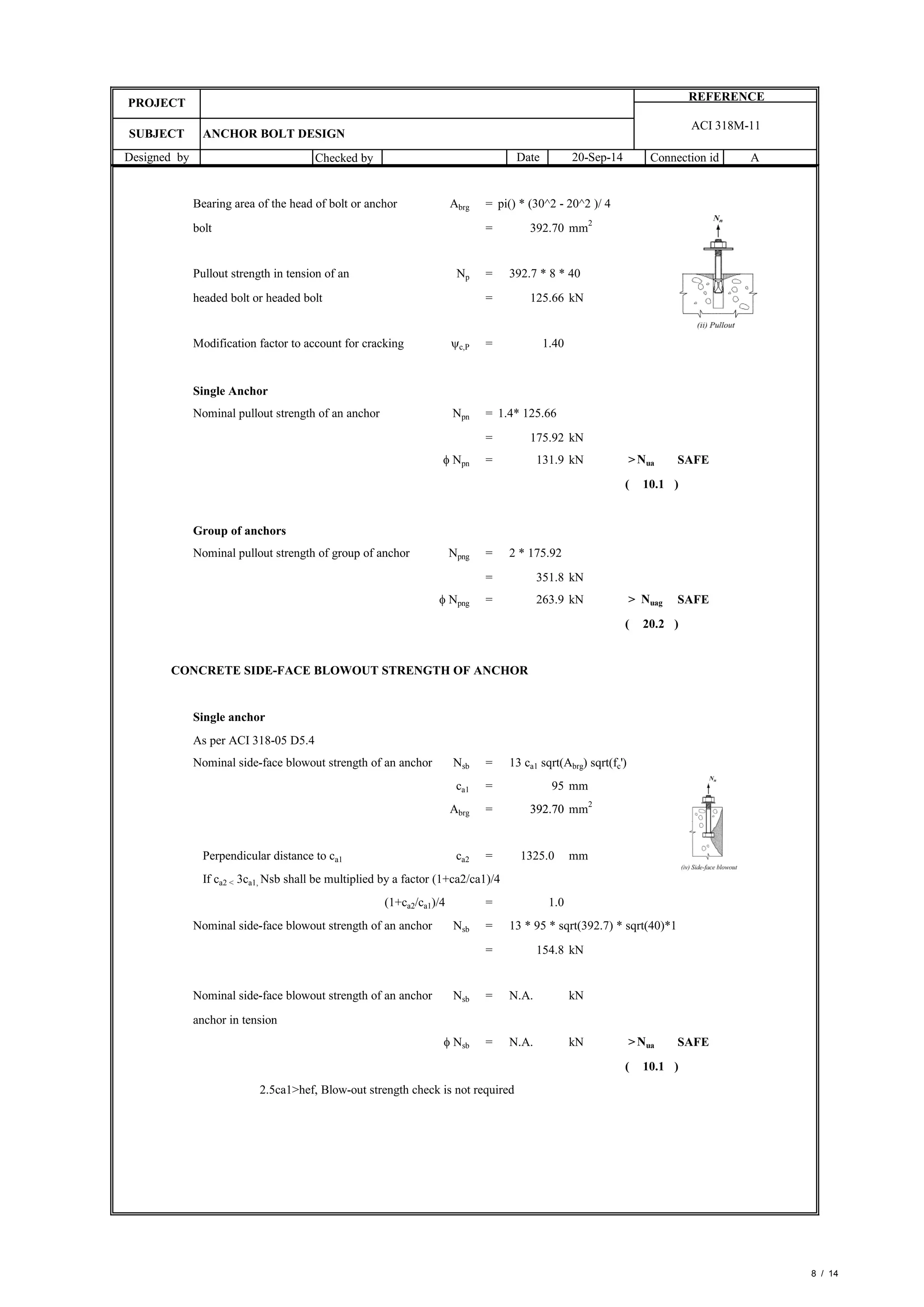 Anchor bolt design | PDF