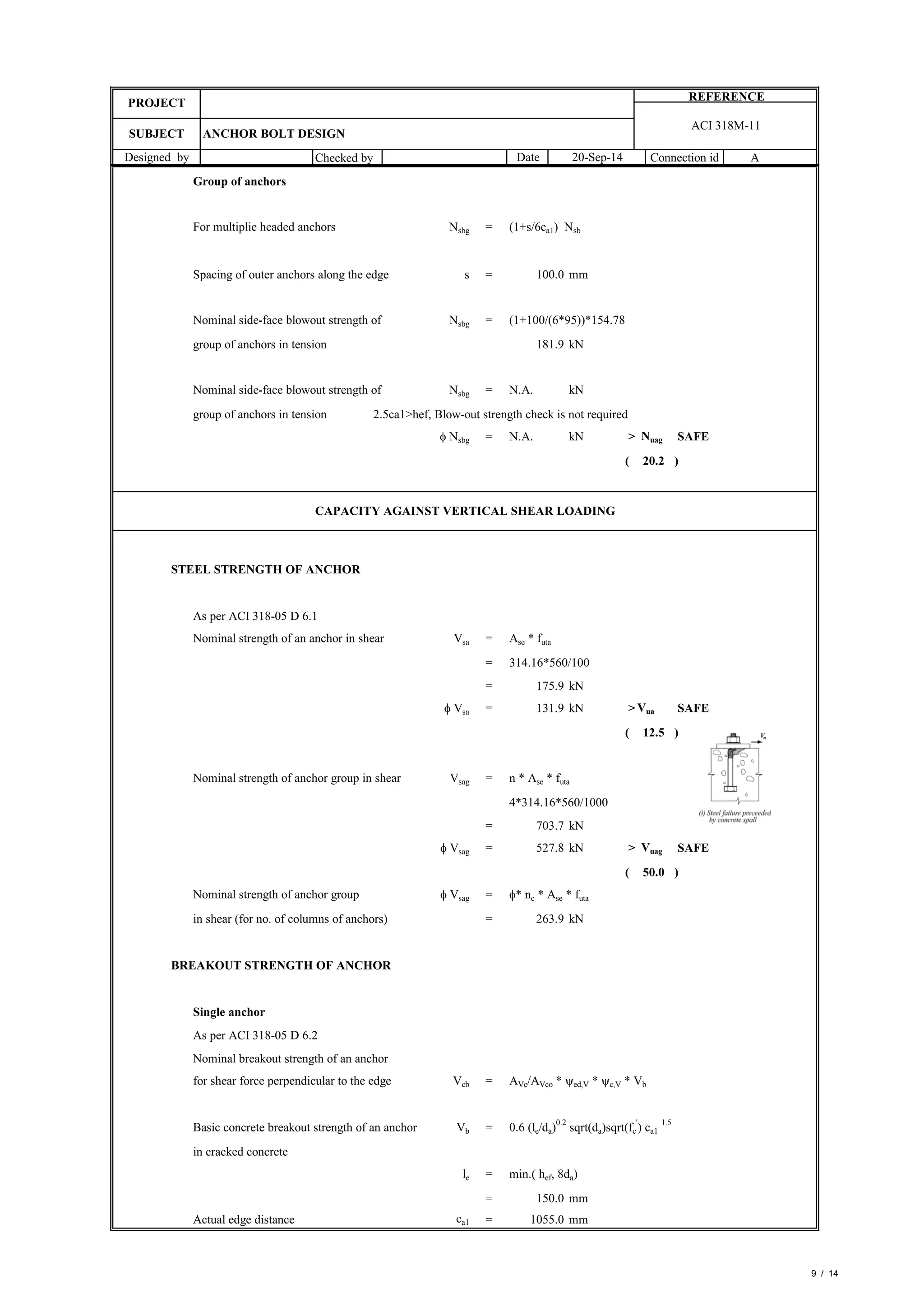 Anchor bolt design | PDF