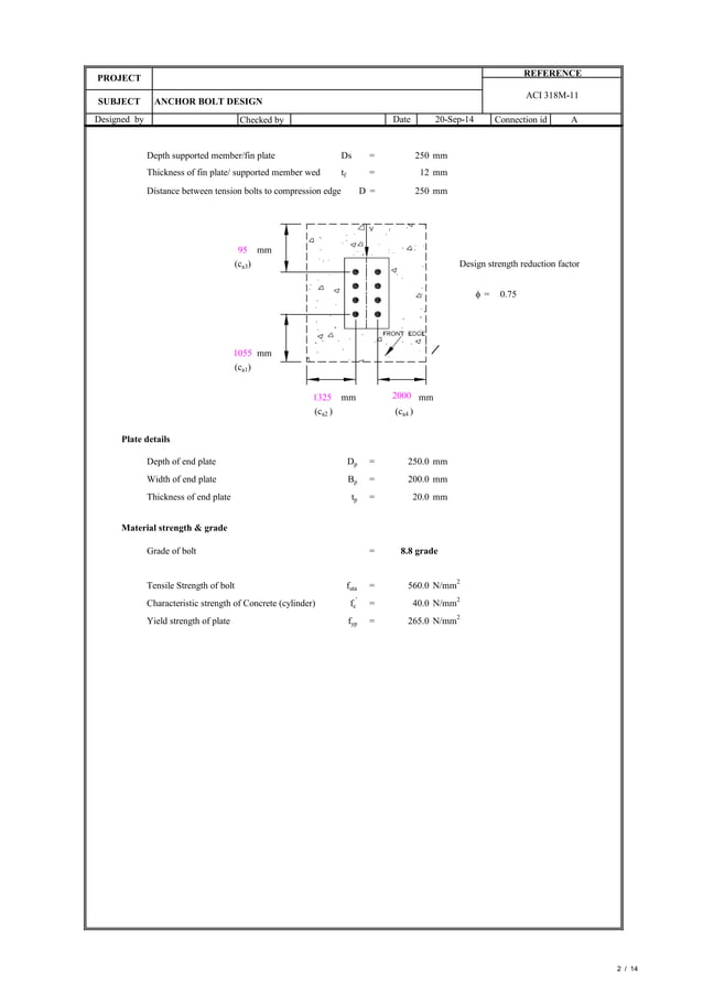 Anchor bolt design | PDF