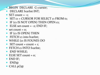 Anchor data type,cursor data type,array data type | PPTX | Databases | Computer Software and ...