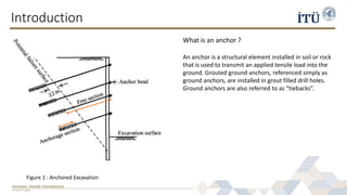 Anchored excavations | PPTX