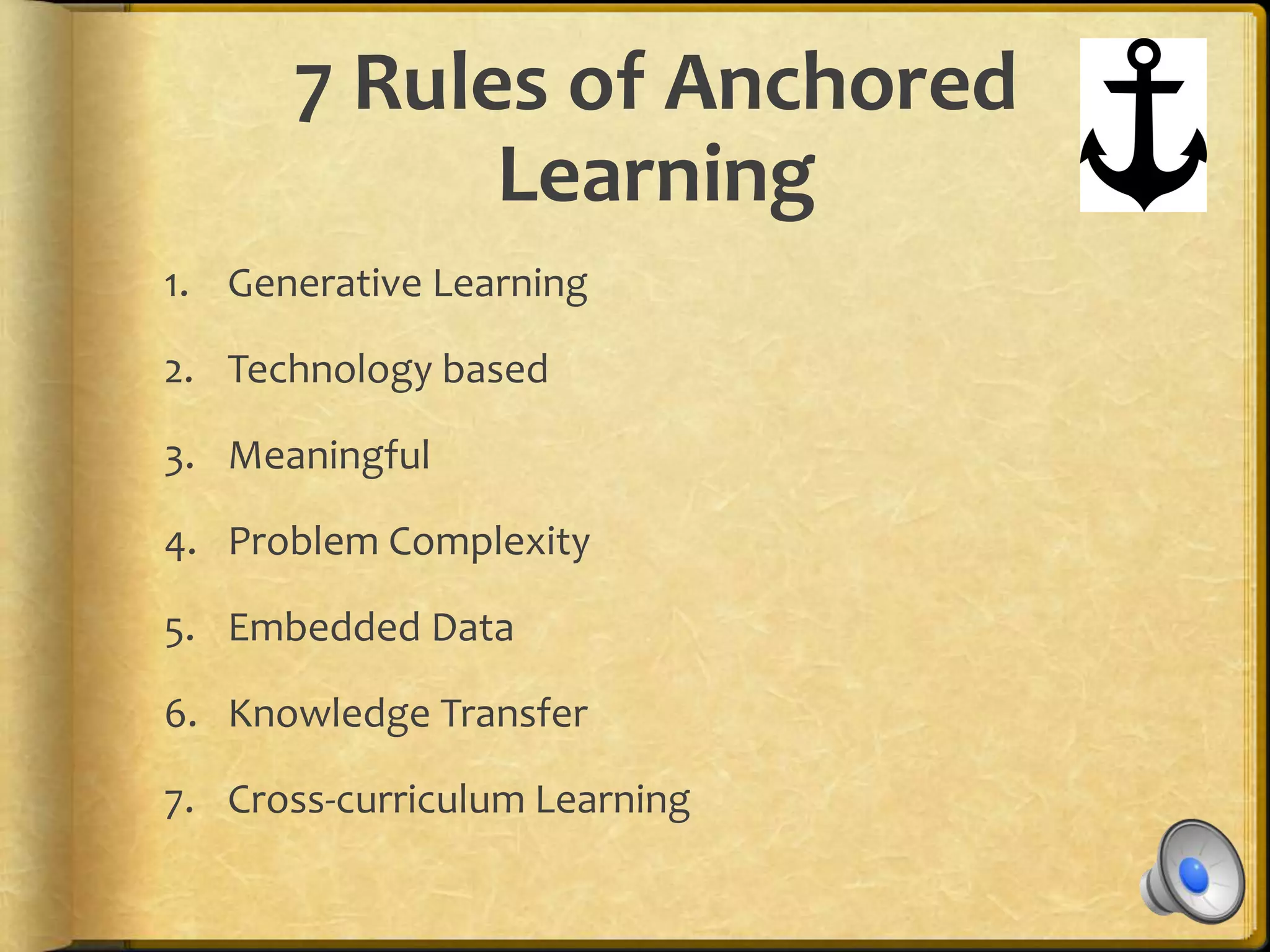 Anchored learning | PPT