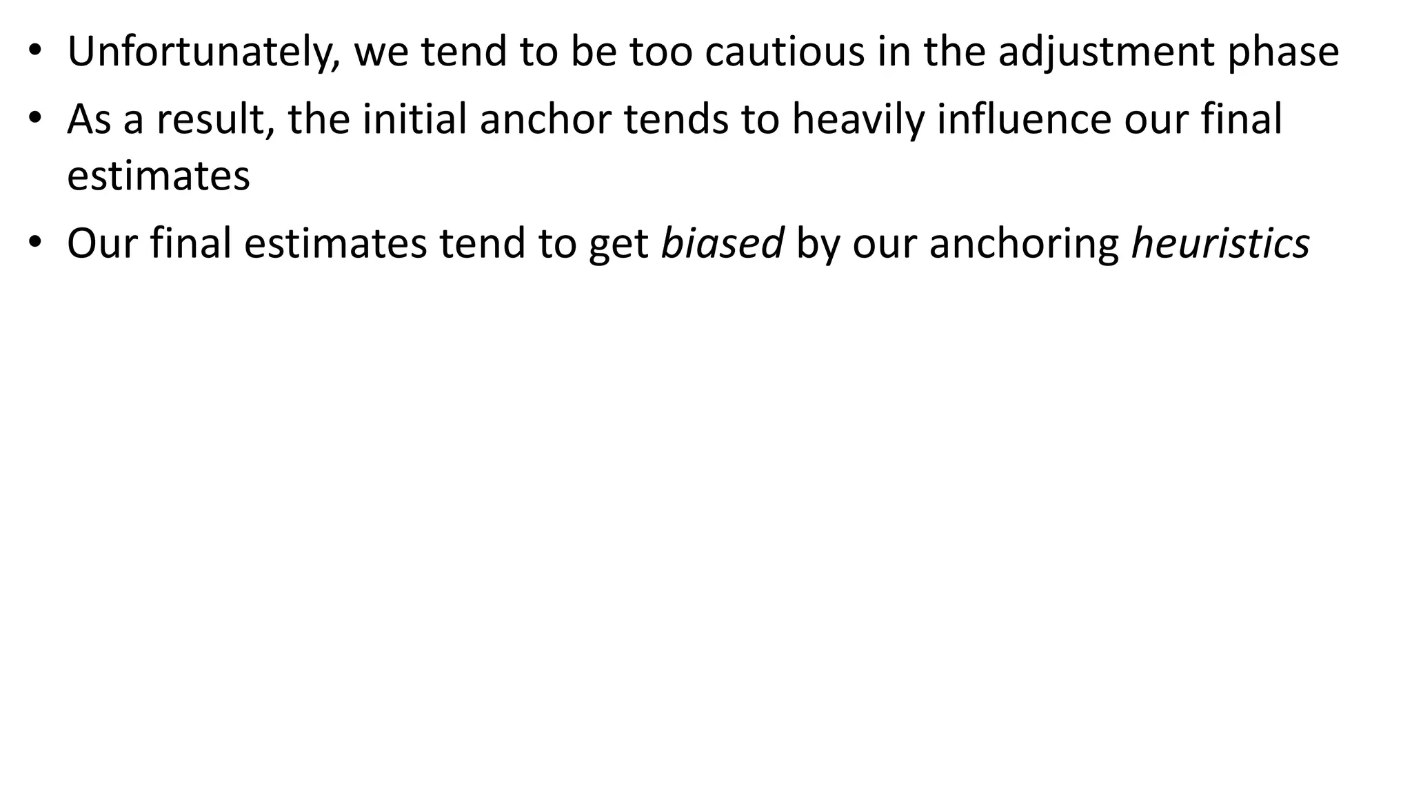 anchoring-heuristic Decision Making | PPTX