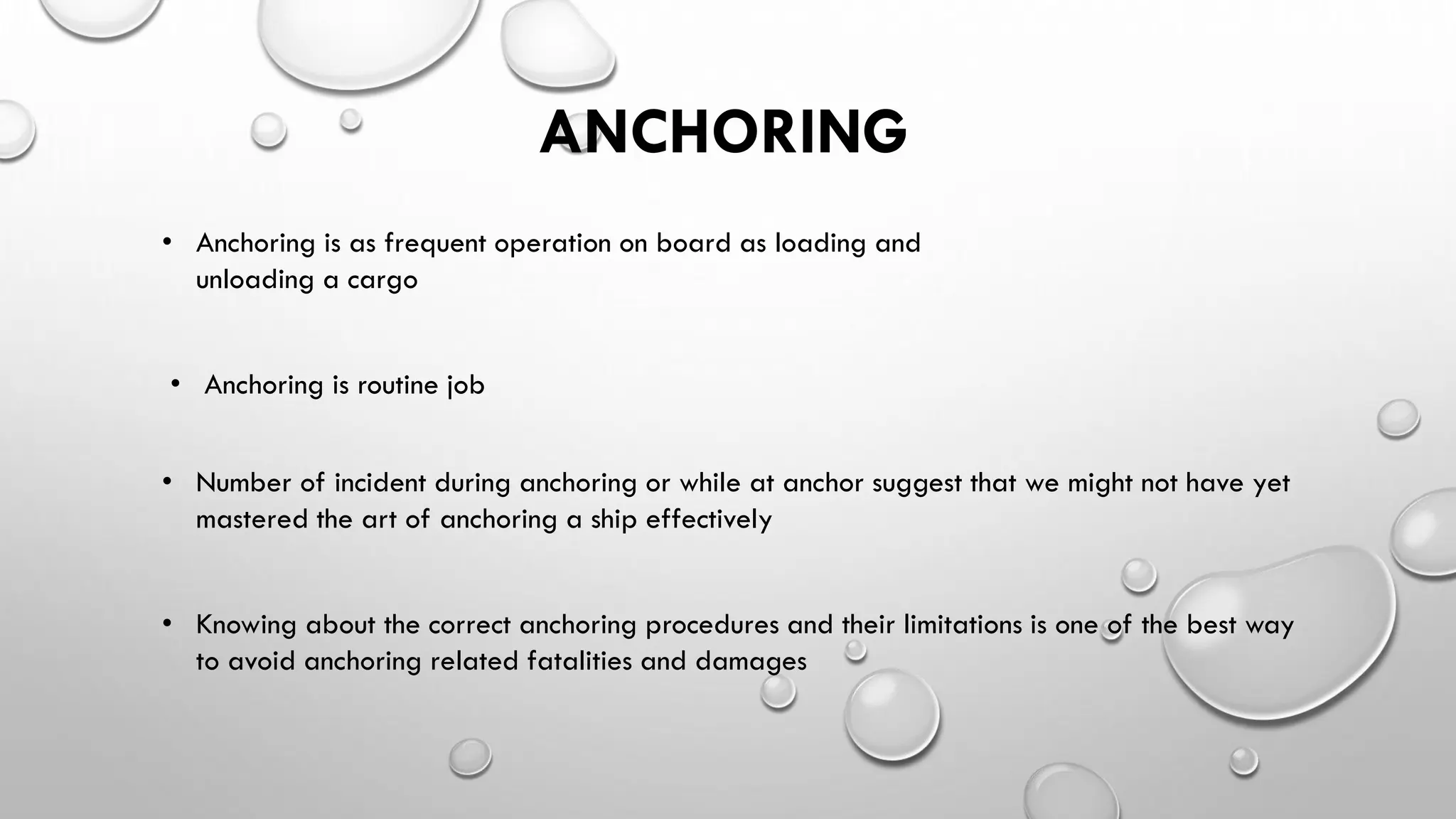 STANDARD ANCHORING AND ANCHORING PROCEDURES | PDF