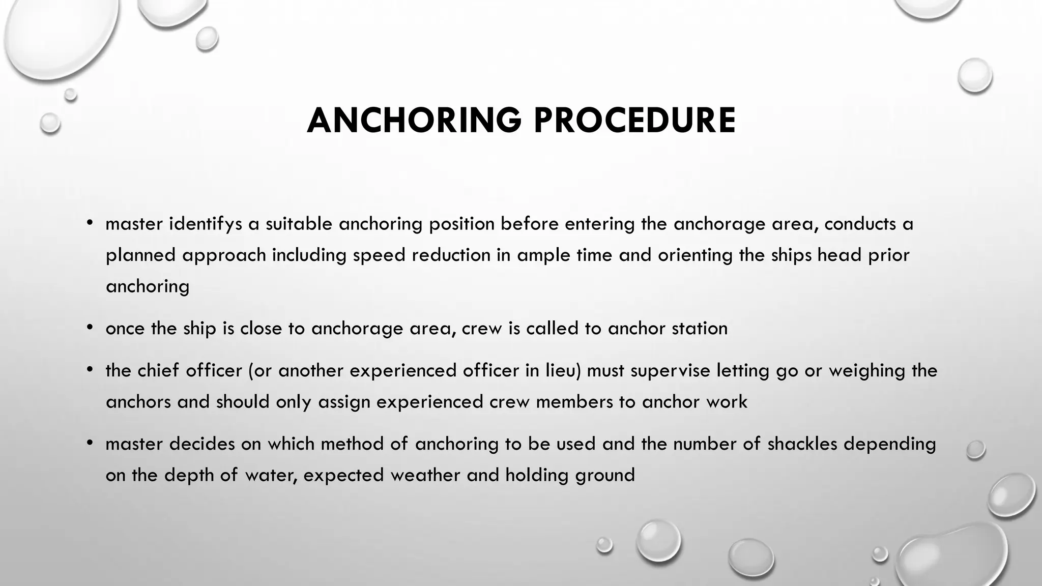 STANDARD ANCHORING AND ANCHORING PROCEDURES | PDF