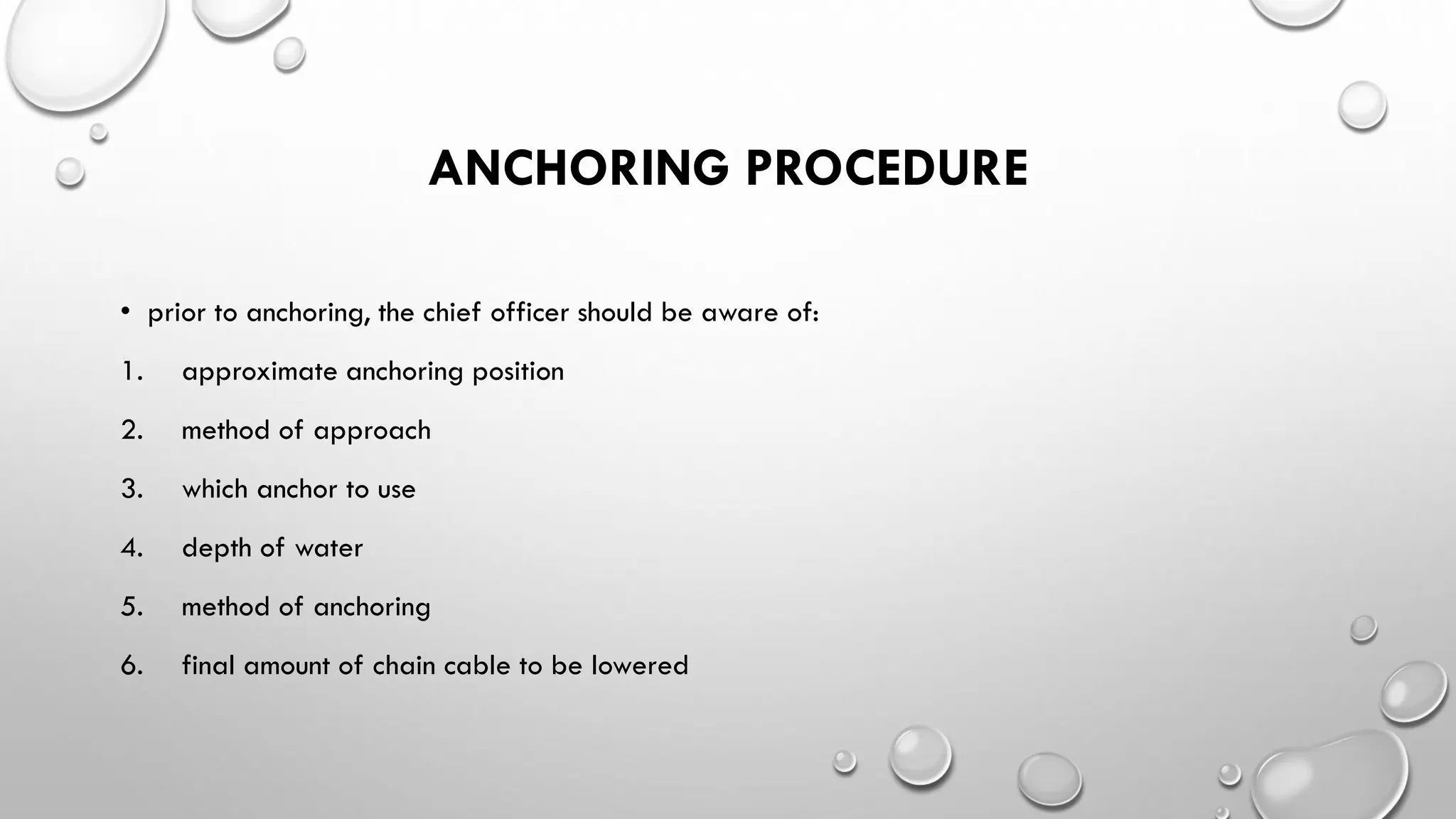 STANDARD ANCHORING AND ANCHORING PROCEDURES | PDF