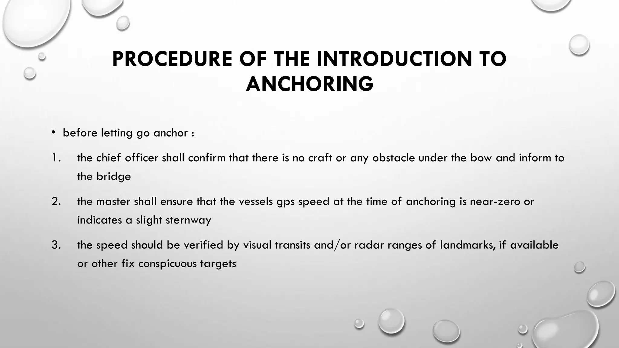 STANDARD ANCHORING AND ANCHORING PROCEDURES | PDF