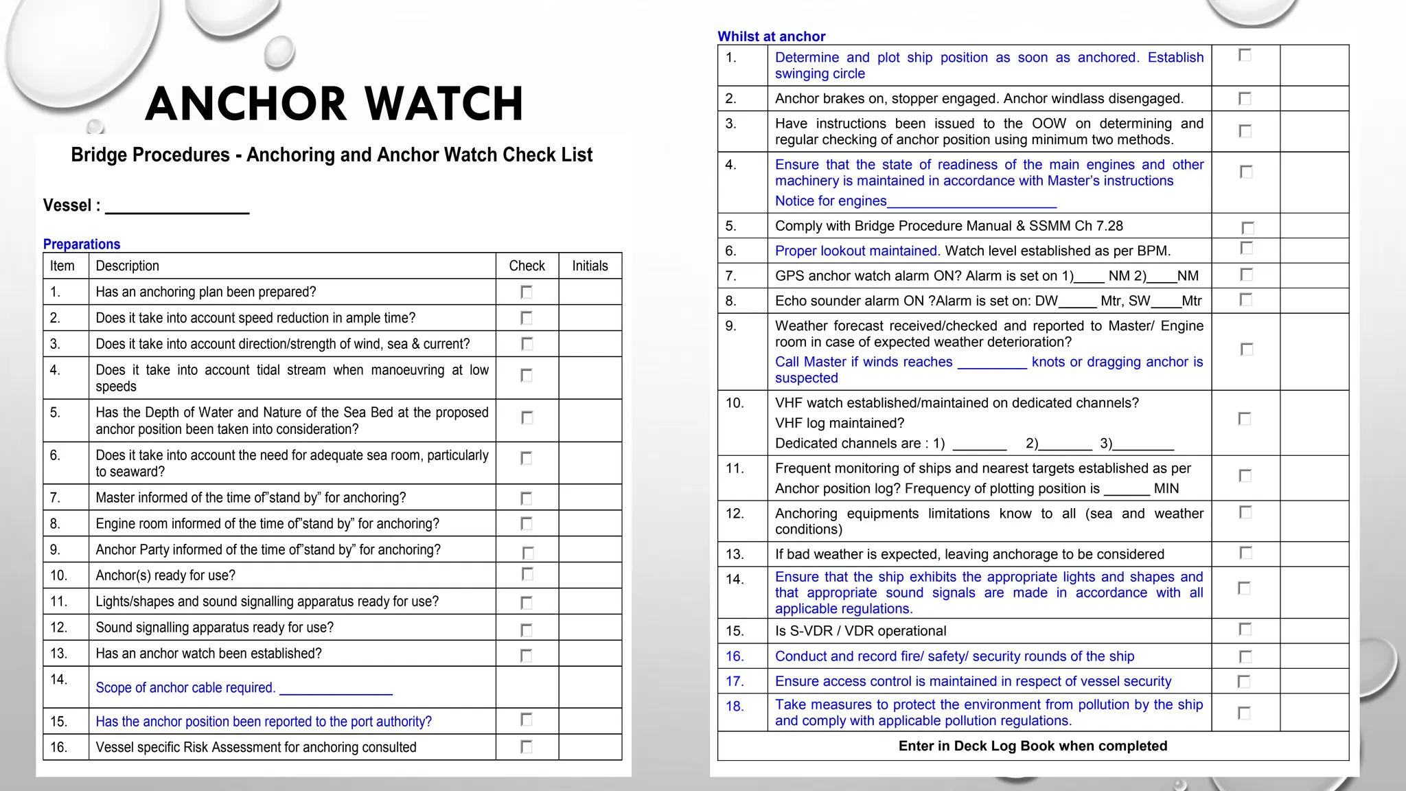 STANDARD ANCHORING AND ANCHORING PROCEDURES | PDF