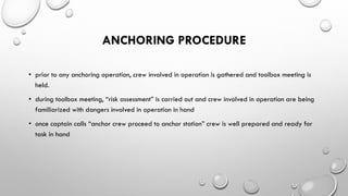 STANDARD ANCHORING AND ANCHORING PROCEDURES | PDF