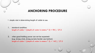 STANDARD ANCHORING AND ANCHORING PROCEDURES | PDF