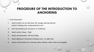 STANDARD ANCHORING AND ANCHORING PROCEDURES | PDF