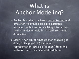 Anchor Modeling GSE11 Presentation | PPT