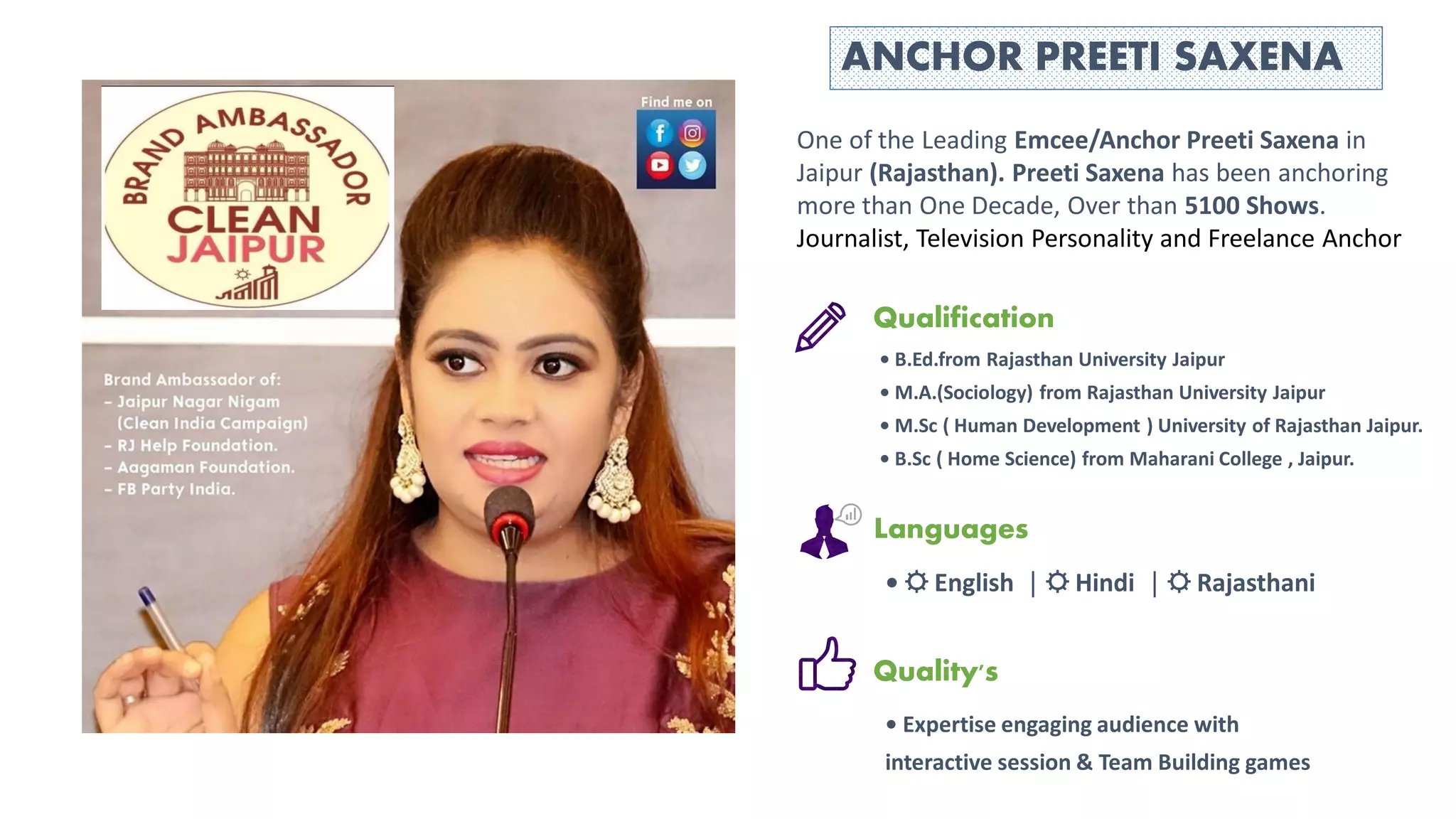 Anchor preeti saxena | PPT | Free Download