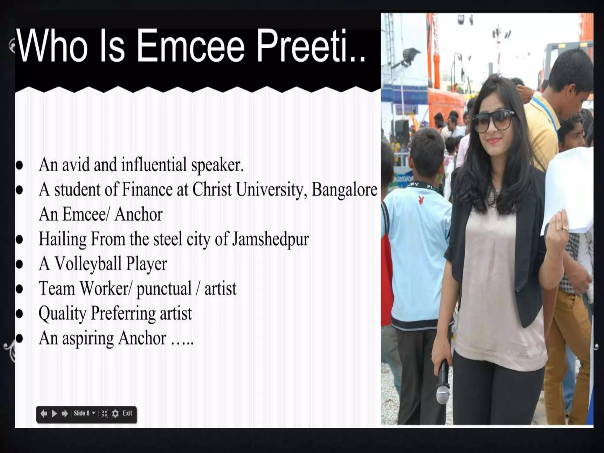 Anchor profile mc preeti | PPTX