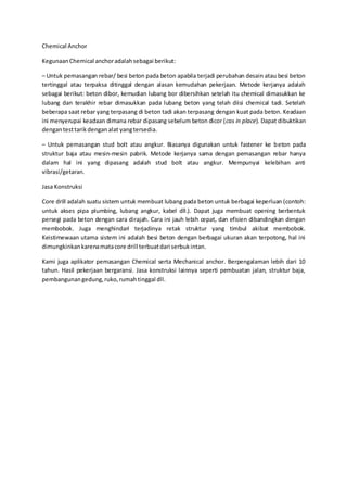 Anchor rebar | DOCX