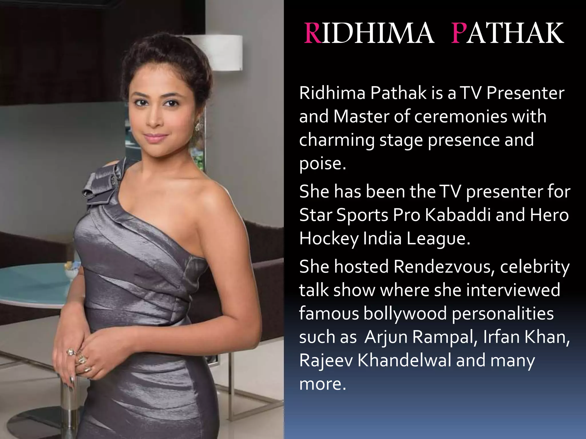 Anchor ridhima pathak | PPT | Free Download