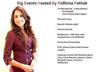 Anchor ridhima pathak | PPT
