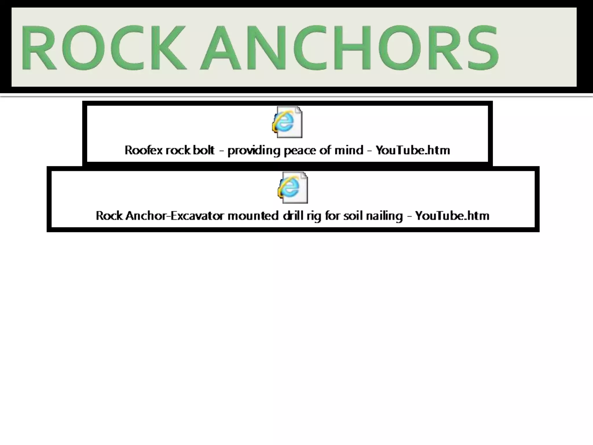 Anchors rock anchors | PPTX