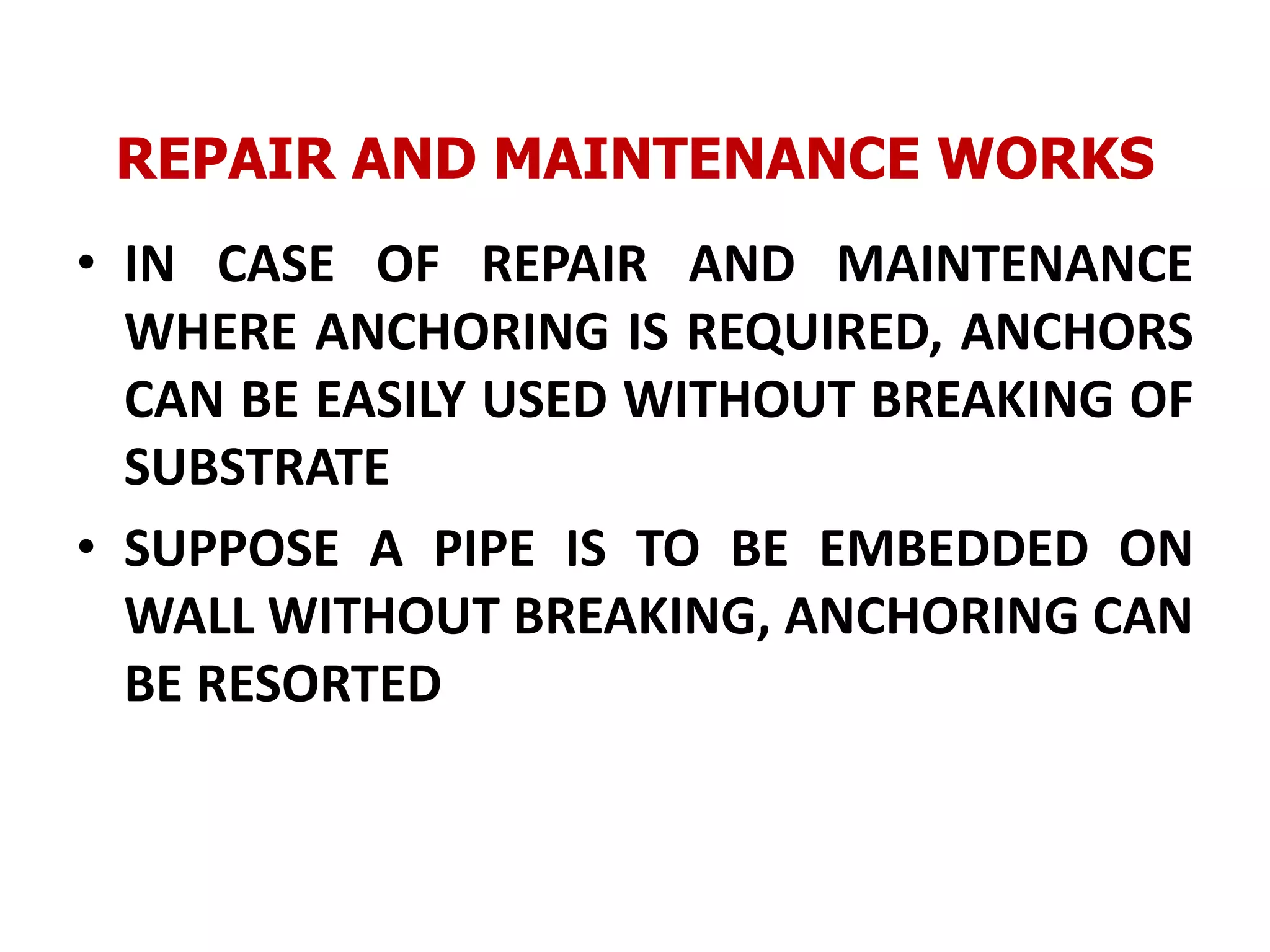 Anchors in civil engineering works | PPTX