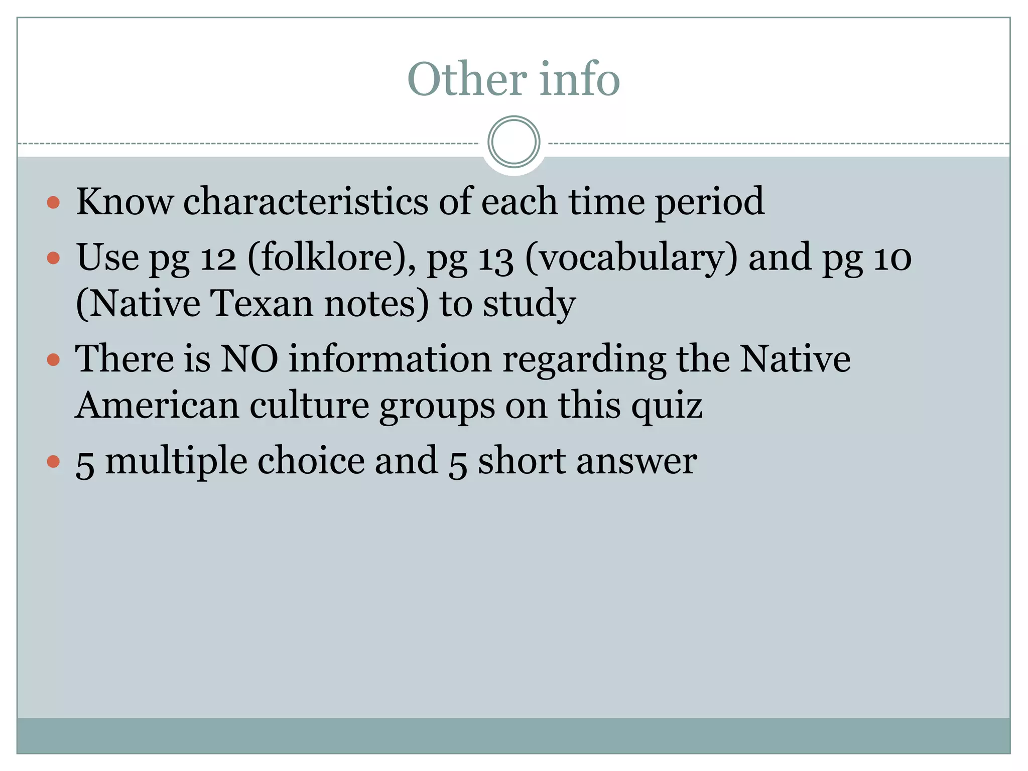 Ancient Texans Quiz Review | PPTX