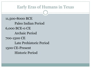 Ancient Texans Quiz Review | PPT