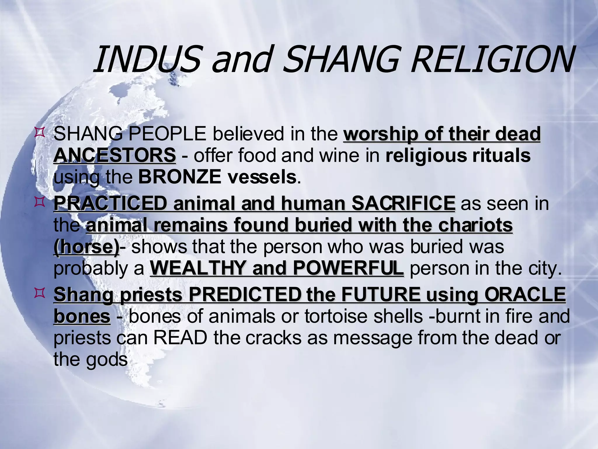 Ancient Civilisations: Indus and Shang | PPT