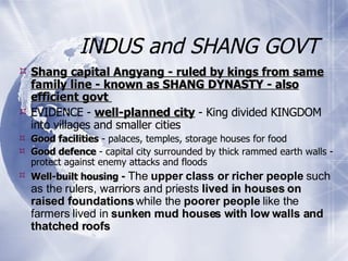 Ancient Civilisations: Indus and Shang | PPT