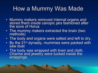 Ancient Egypt Mummies, Tombs, And Treasures | PPT