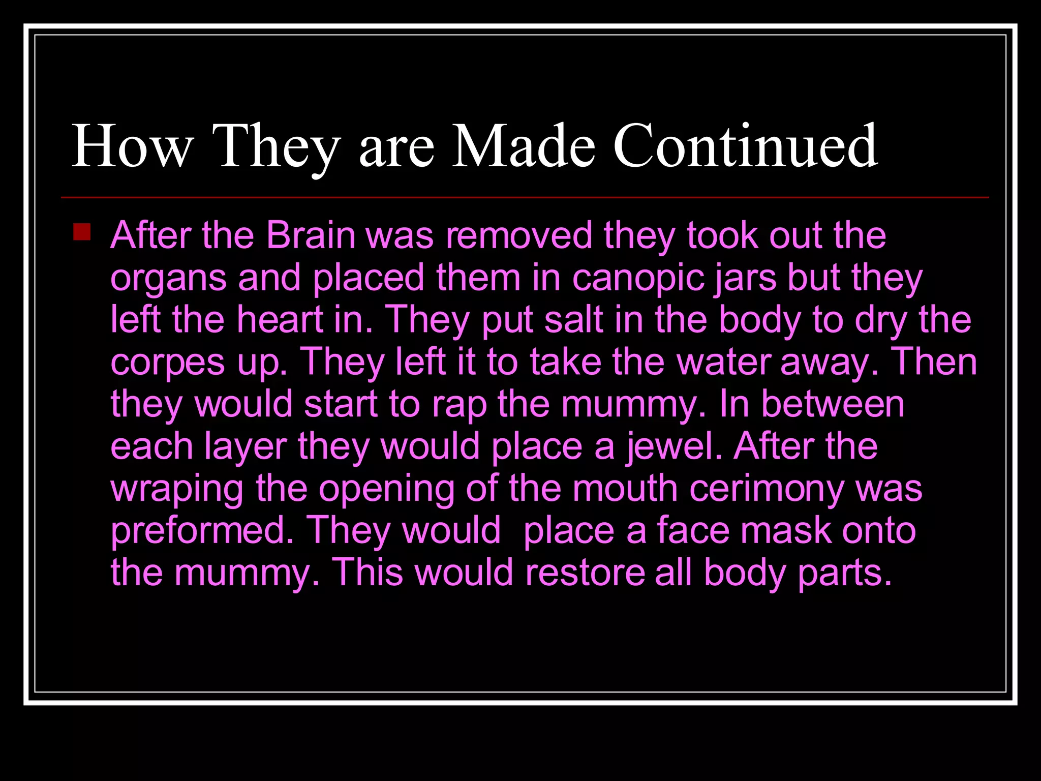 Ancient Egypt Mummification | PPT