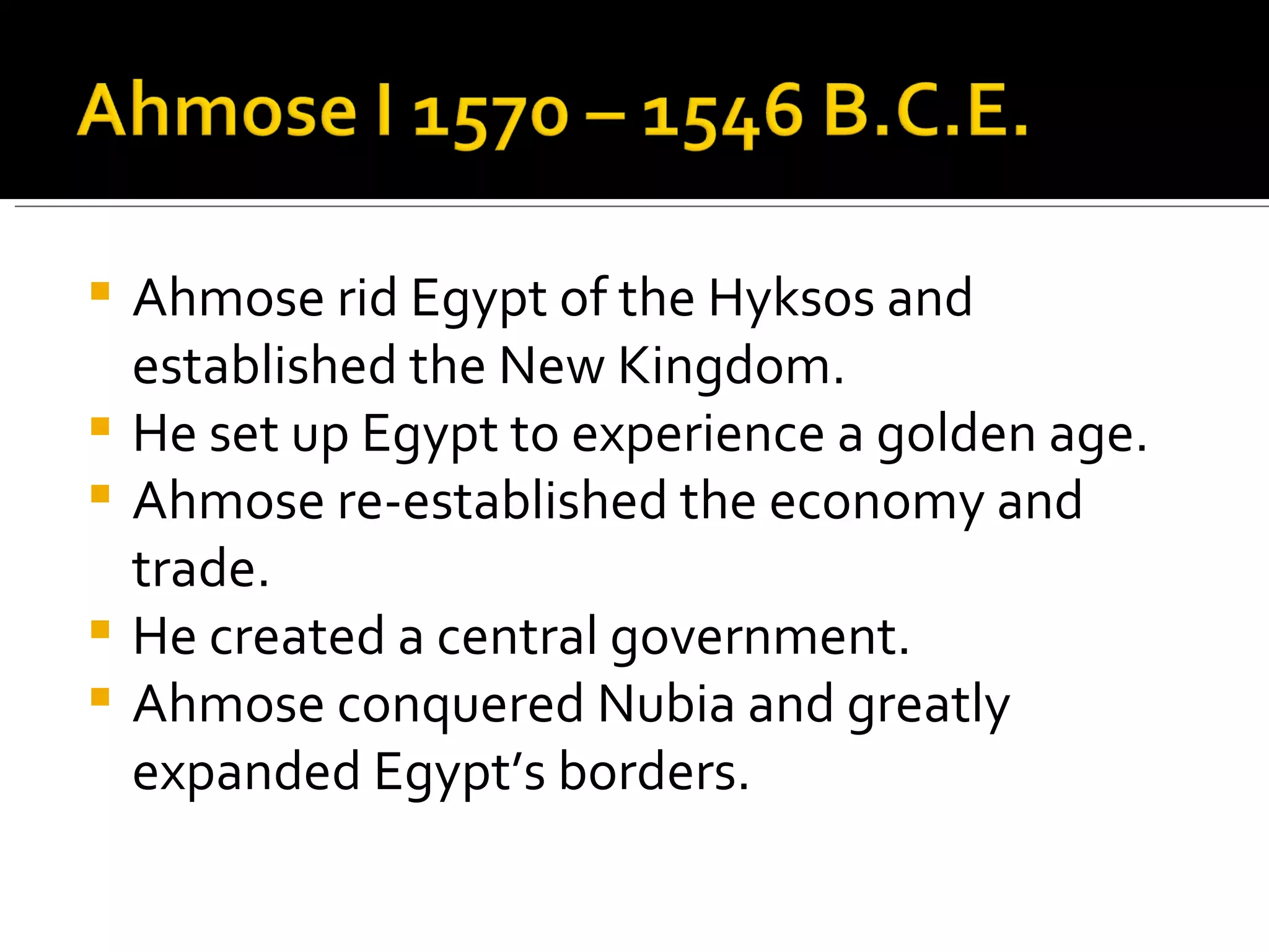 Ancient Egypt, The New Kingdom | PPT