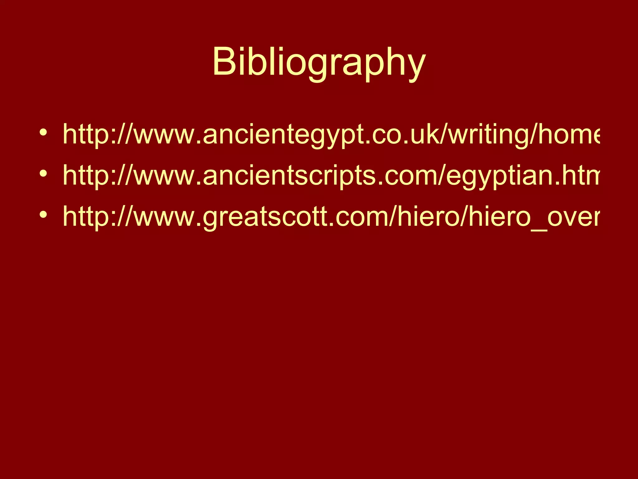 Ancient Egypt Writing | PPT