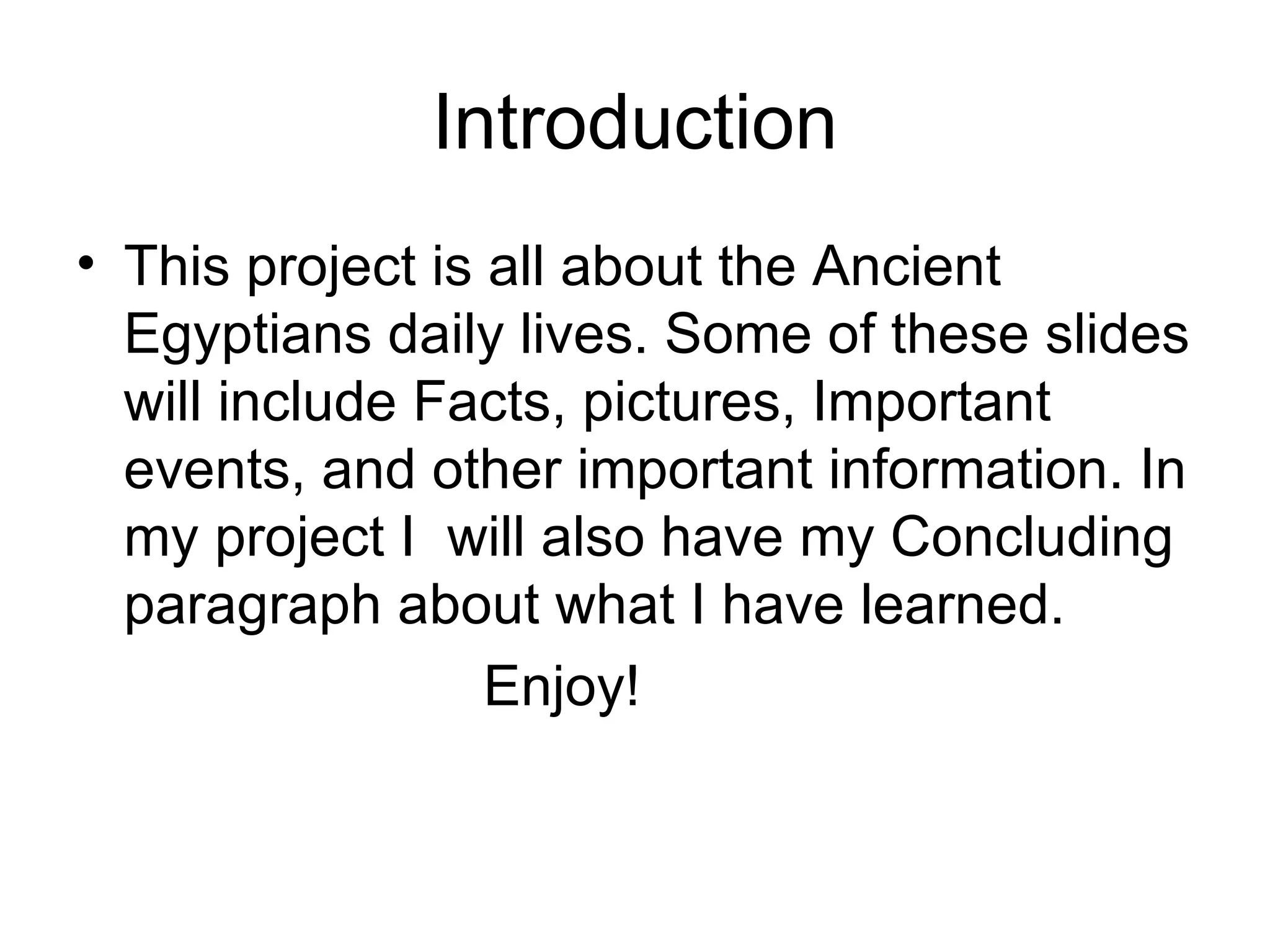 Ancient Egyptian’S Daily Lives | PPT
