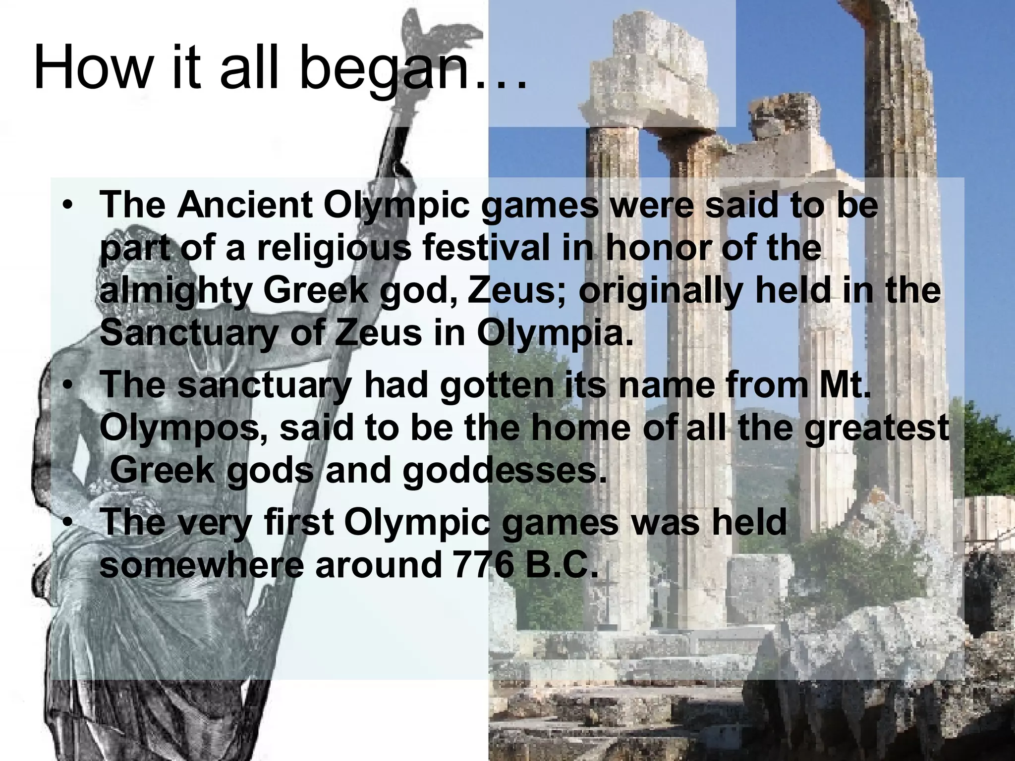 Ancient Olympic Games | PPT