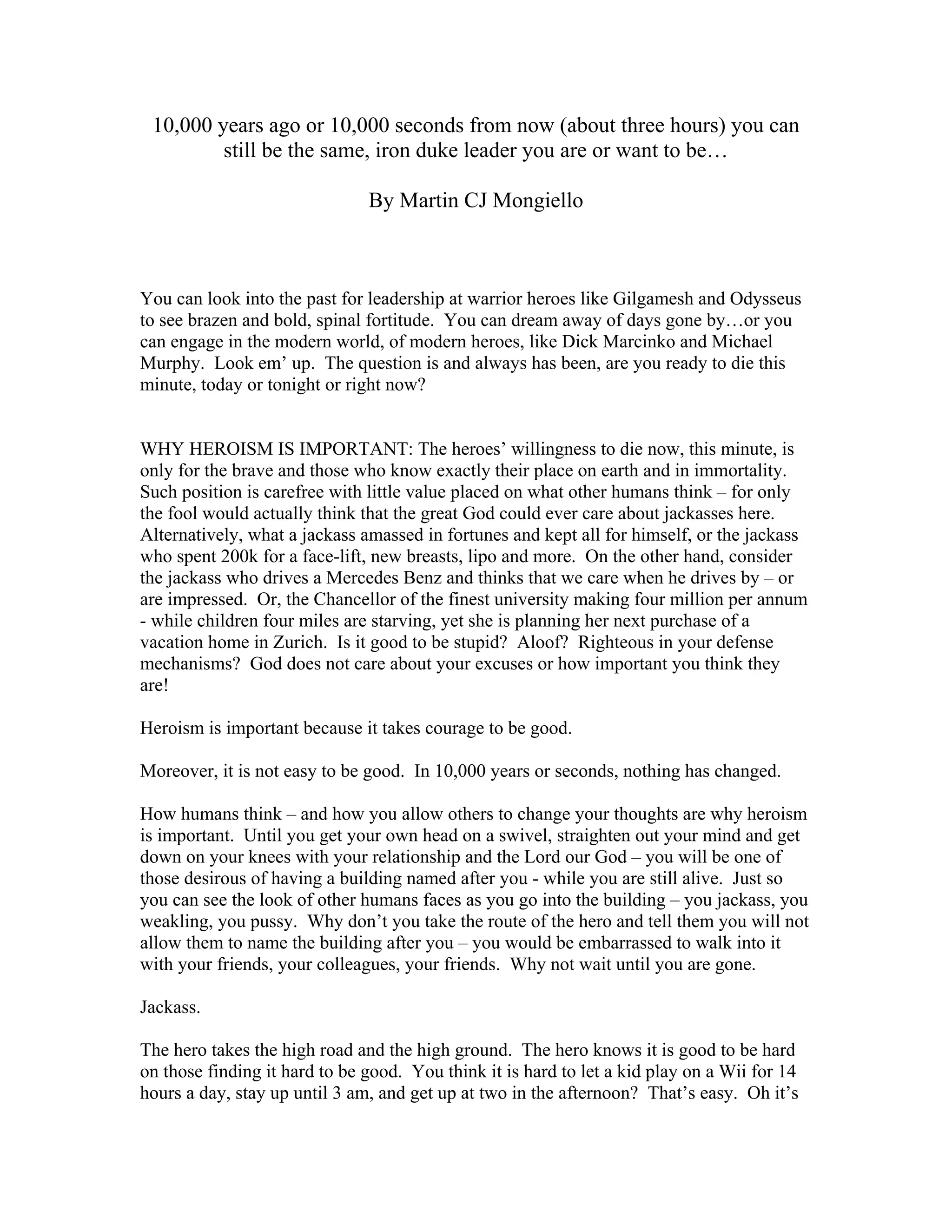 Ancient Or Modern Heroism | PDF