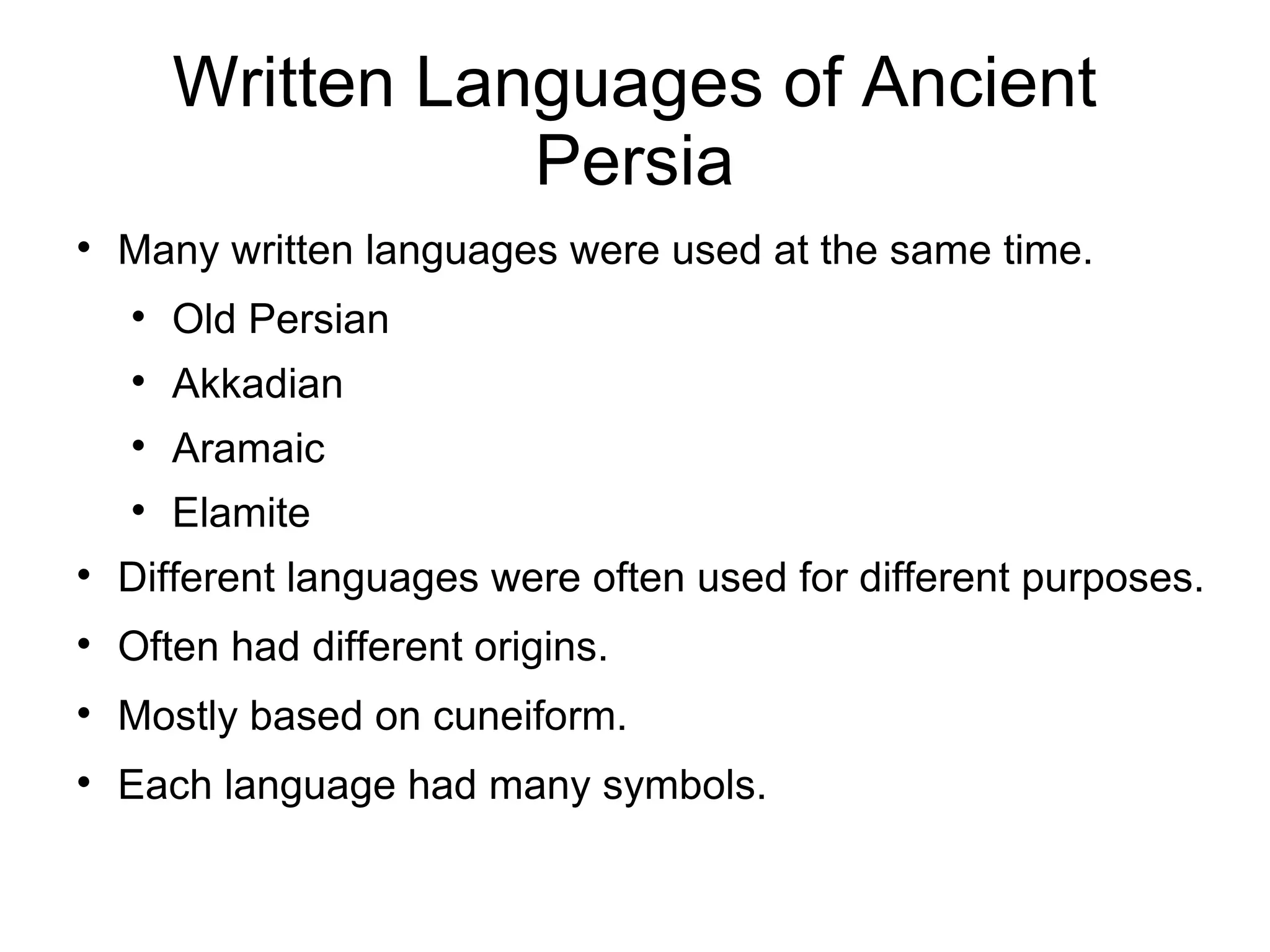 Ancient Persian Writing | PPT