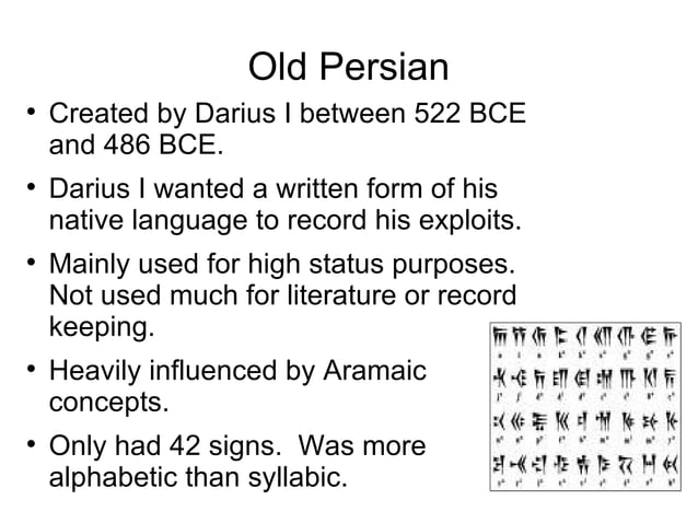 Ancient Persian Writing | PPT