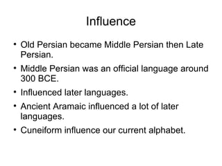 Ancient Persian Writing | PPT