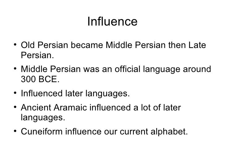 Ancient Persian Writing