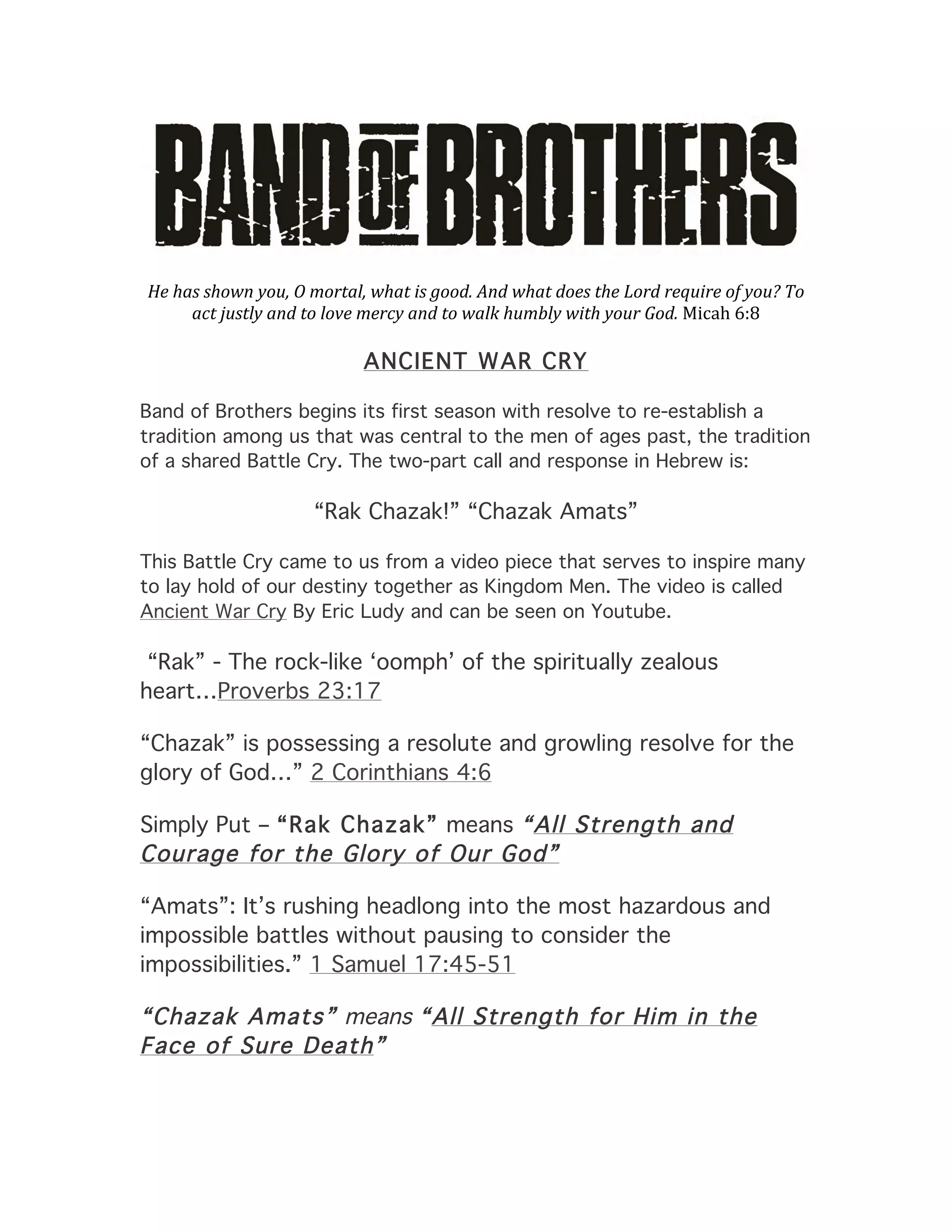 Ancient war-cry | PDF