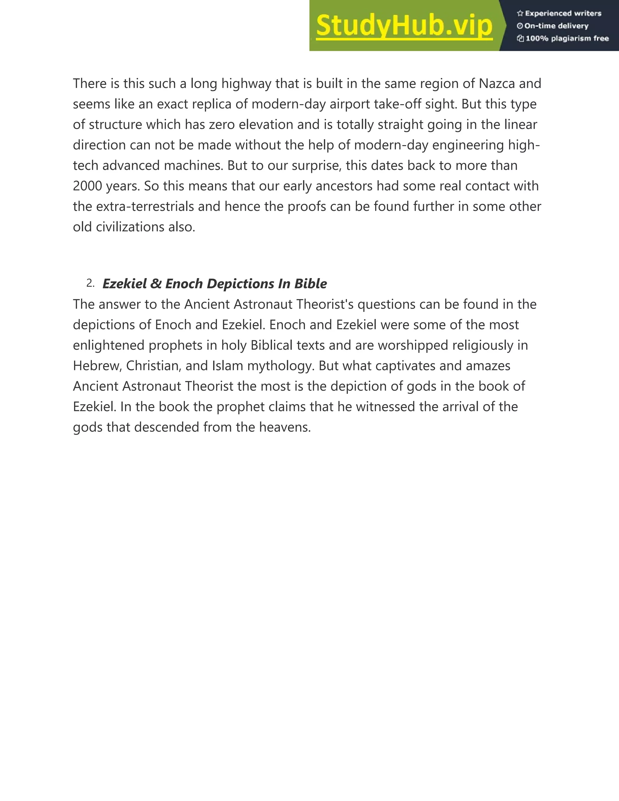 Ancient Aliens Theory Research Amp Facts | PDF