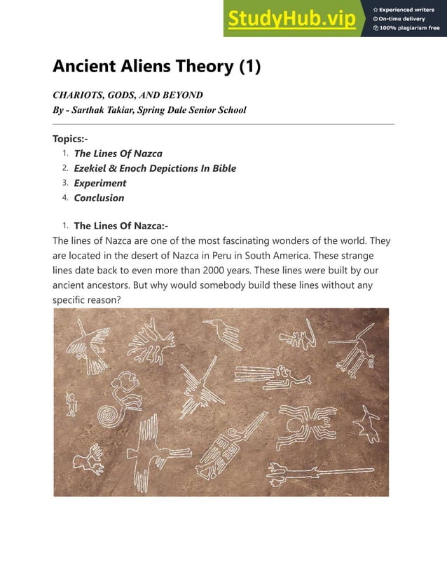 Ancient Aliens Theory Research Amp Facts | PDF