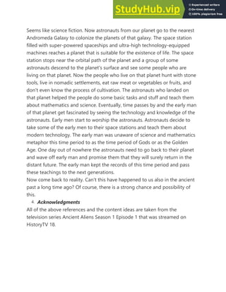 Ancient Aliens Theory Research Amp Facts | PDF